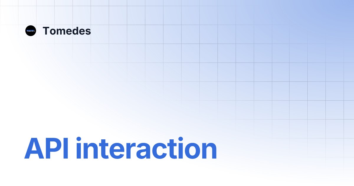 API interaction | Tomedes
